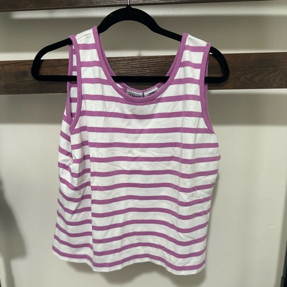 Liz Baker | Tops | Vintage Liz Baker Tank Top Purple White Stripe ...